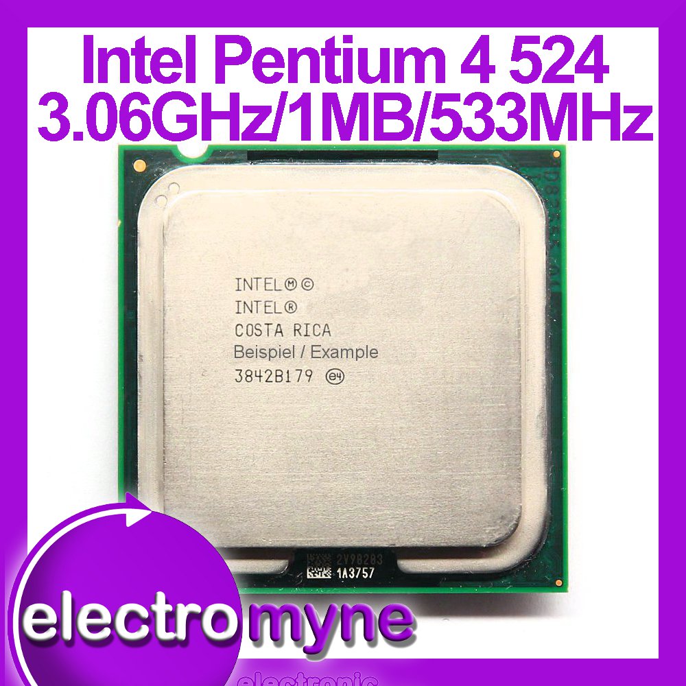 Intel Pentium 4 524 3 06ghz 1mb 533mhz Fsb Sl9ca Cpu Socket Lga775 Ht