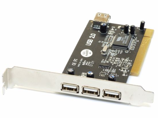 Viatech 3+1 Port USB2.0 PCI PC Host Controller Card/Karte PCI-USBVIA6202-2
