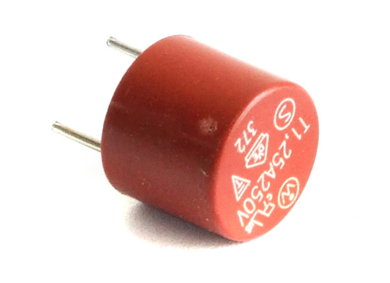 5x Wickmann T-1.25A 250V Radial Slow-Blow Anti-Surge Micro-Fuse ...