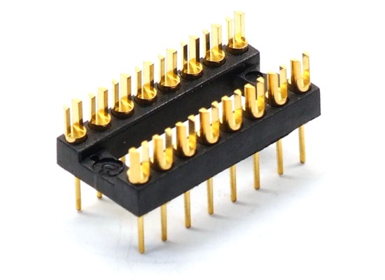 DIP-16-Pin DIL IC Socket/ Sockel U-shaped Carrier Dual Row forked Header Plug