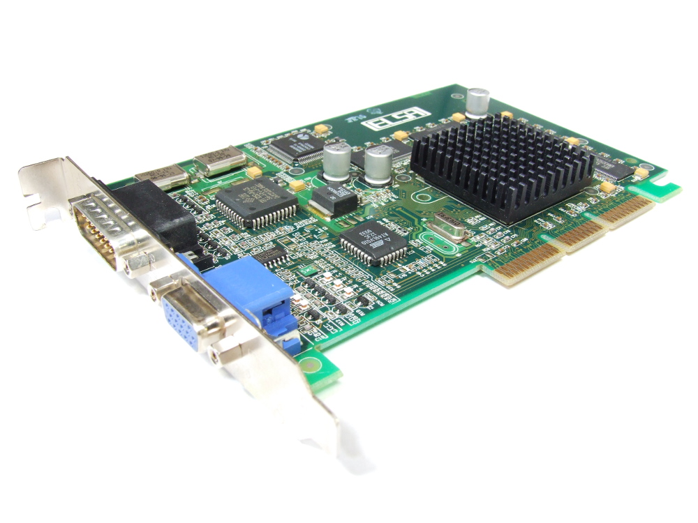Elsa Nvidia TNT2 32MB VGA Video-In TV-Out AGP Graphics Card Erazor III ...