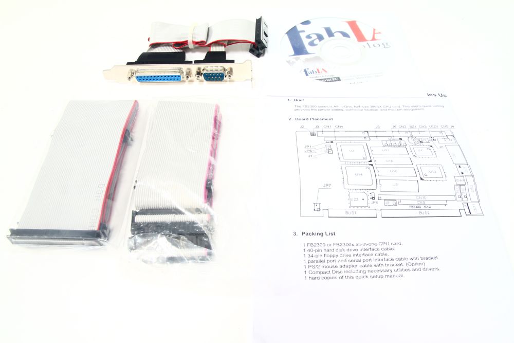 Fabia-Tech FB-2300 AII-In-One Half-Size 386SX CPU Card Module ISA Bus ...