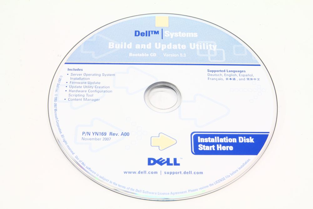 Dell P/N YN169 Systems Build and Update Utility Bootable CD Version 5.3