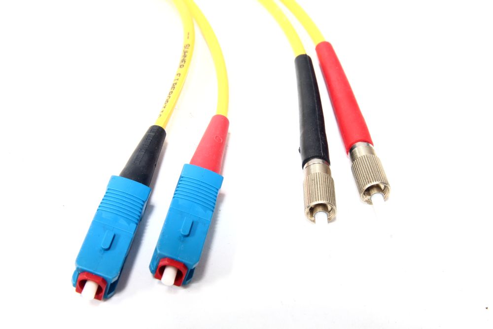 3m DIN / SC Optic Fiber Cable 2x 9/125 LWL Patch-Kabel Glasfaserkabel LSFH