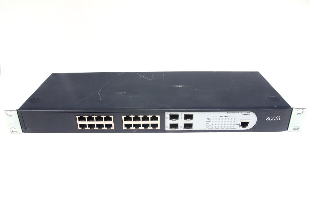 3Com 3CBLSG16 Baseline Switch 2916 SFP Plus 16-Port Gigabit LAN 1U Rack ...