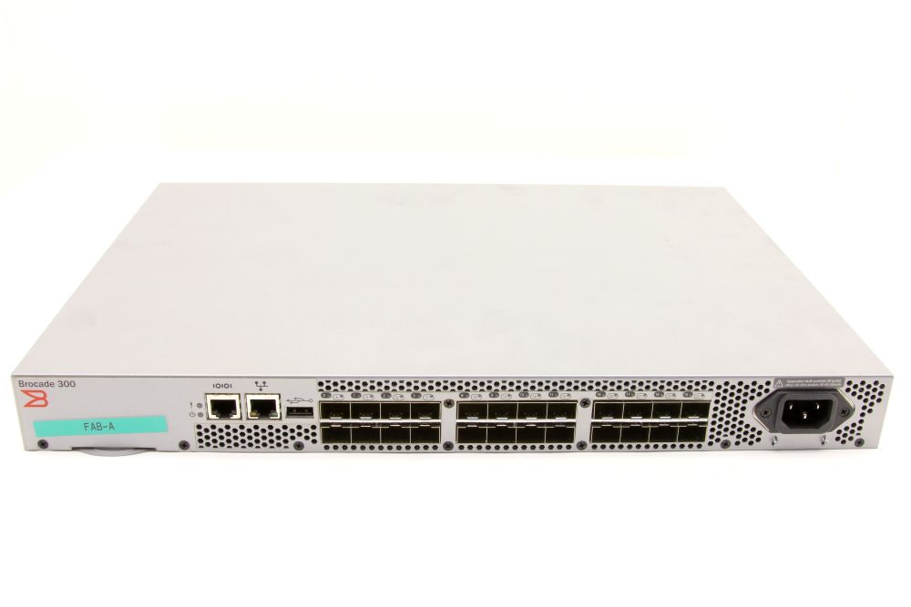 Brocade 300 24-Port SAN Storage Area Network Fibre Channel FC Switch SM ...