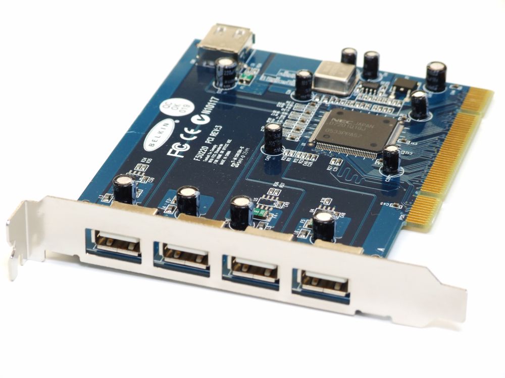 Belkin 5 (4+1) Port USB 2.0 High Speed PCI Computer Controller Card ...