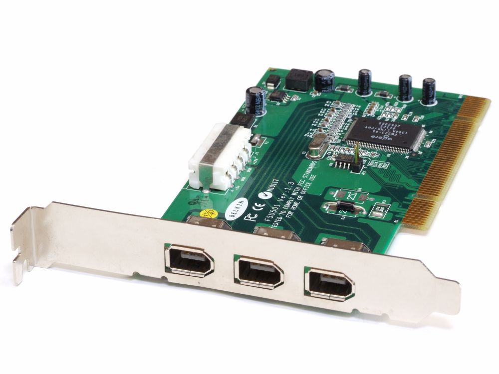 Belkin F5U501 3 Port Firewire PCI Interface Adapter Host Controller ...