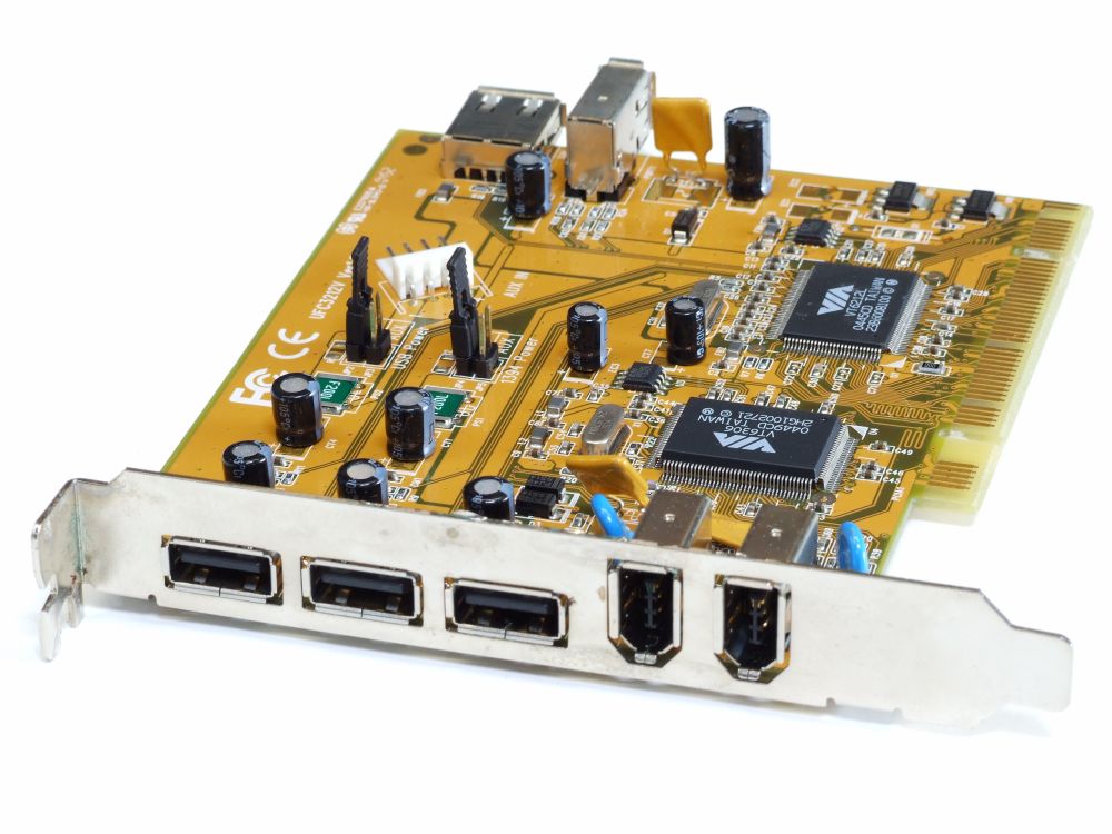 Sunix UFC3212V 4x USB 3x Firewire PCI Host Controller Card ...