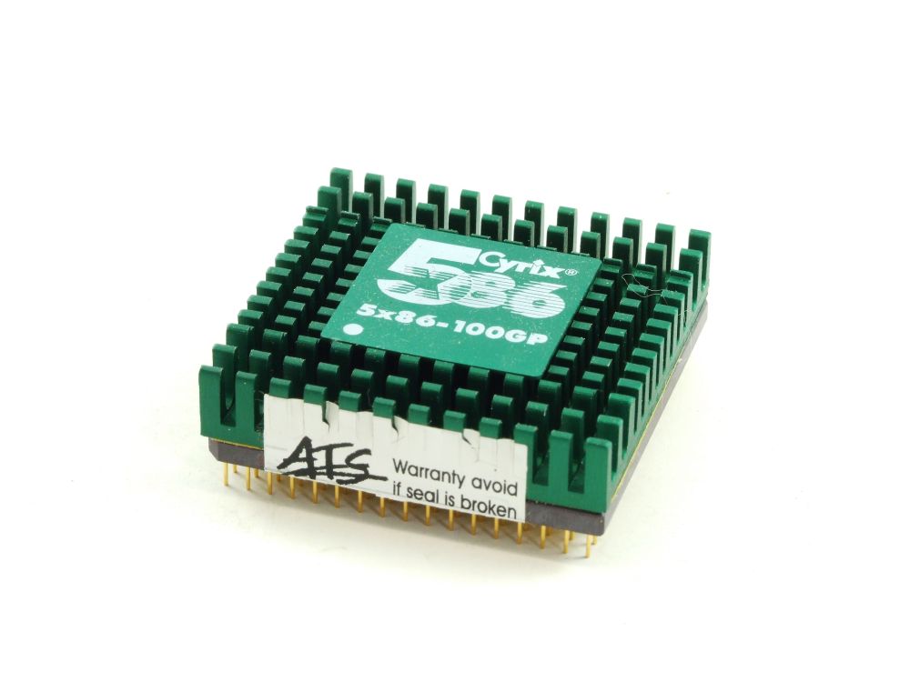 Cyrix 5x86-100GP Processor Vintage CPU Heatsink 586 100MHz P-Rating P75 ...