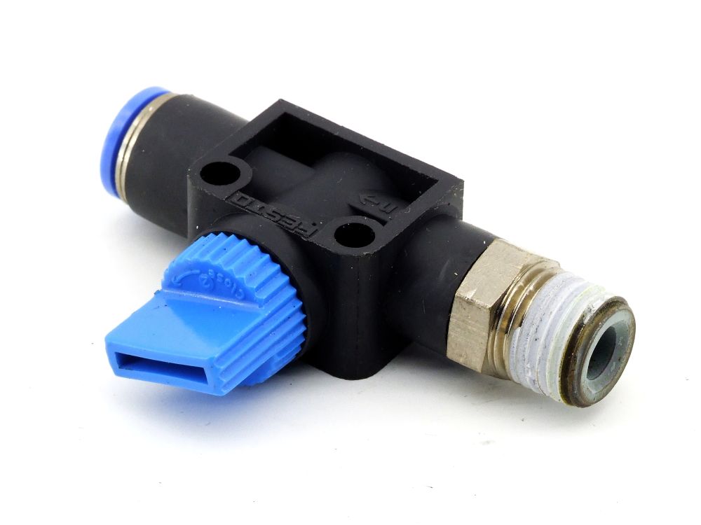 FESTO HE-2-1/8-QS-6 Absperrventil 153471 Druckluft Pneumatik Verschluss Valve