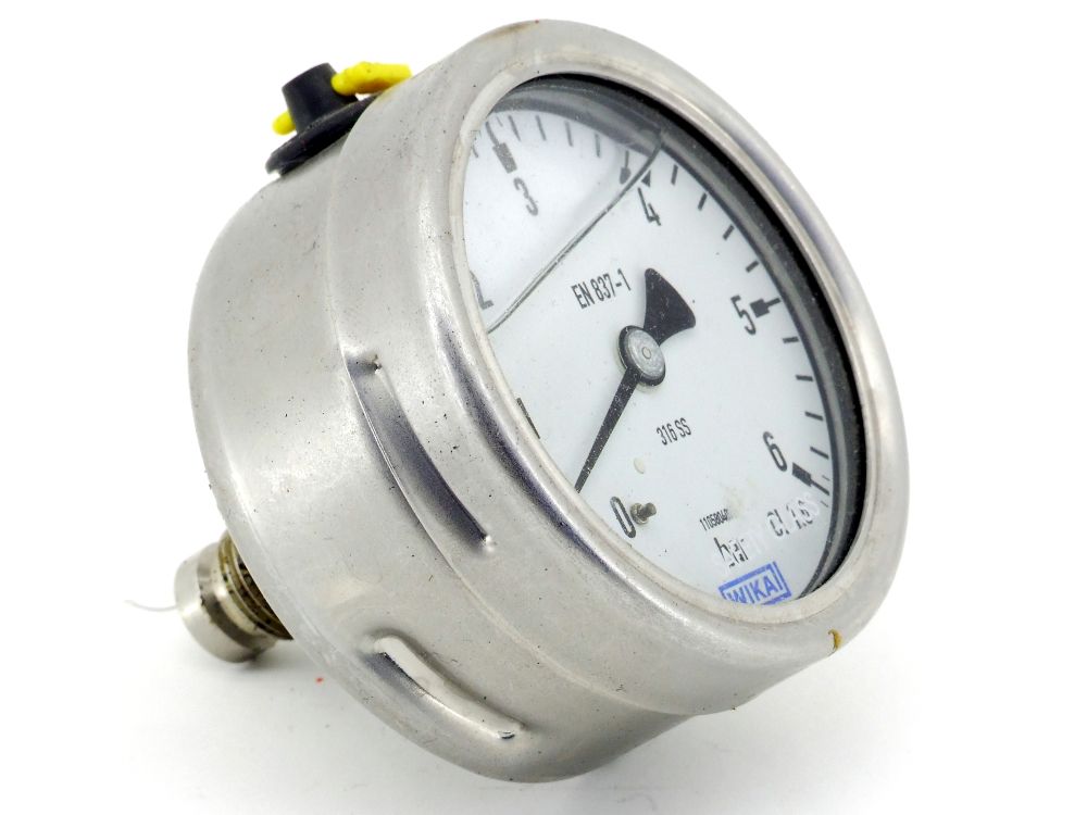 Wika 316 SS G1/4 Manometer 6 bar Hydraulik Uhr CL 1.6 Druck-Messgerät ...