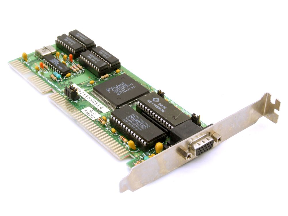 Trident 9016X2/4 LT2 TVGA9000B GPU Chip 512KB DRAM ISA Vintage VGA ...