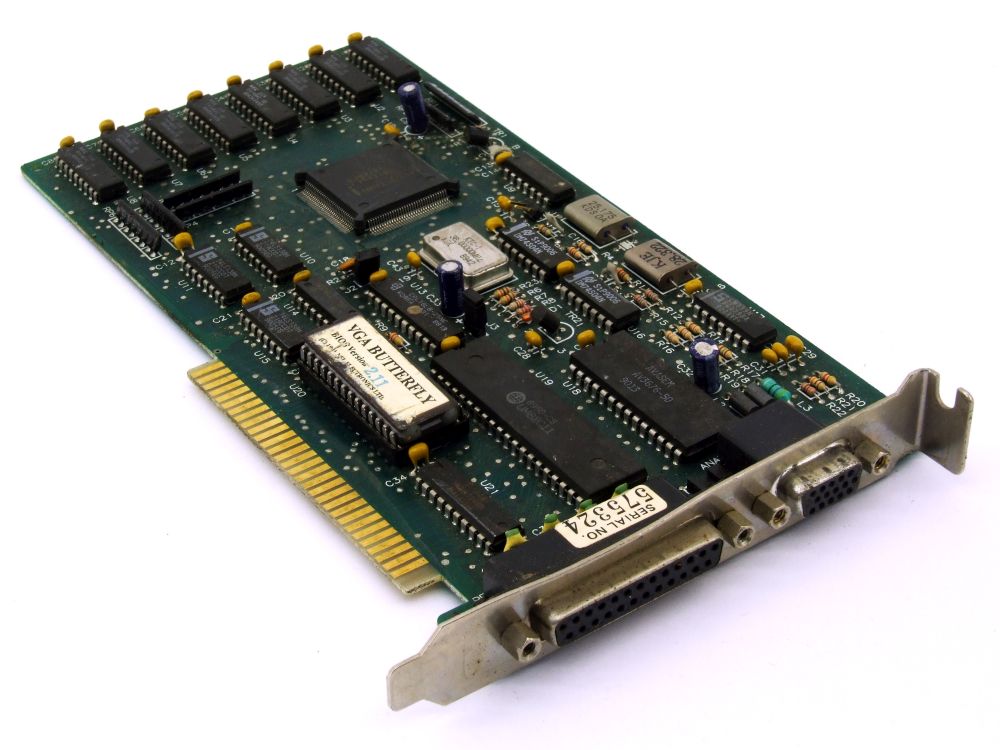 NEL Electronics VGA Butterfly Parallel Intel KU82706 256KB ISA 8-Bit ...