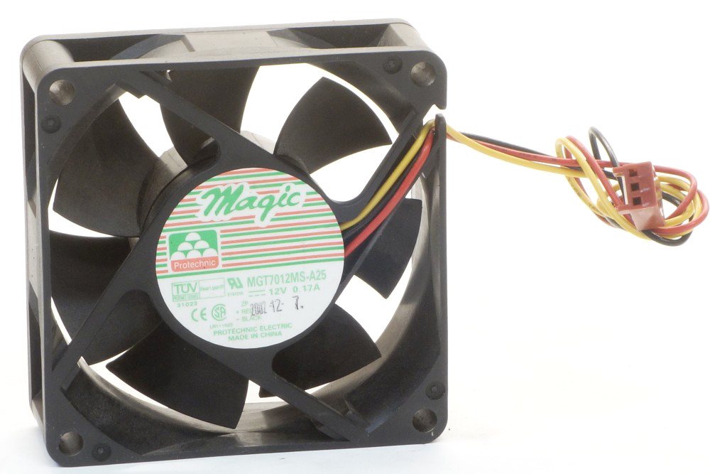Protechnic Magic MGT7012MS-A25 70x25mm PC Fan 3-Pin DC12V 0.17A 22.05 ...