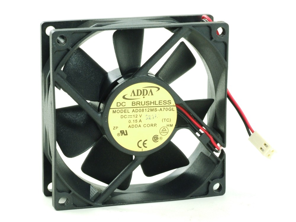 ADDA AD0812MS-A70GL 80x80x25mm Computer Cooling Fan PC Lüfter 2-Pin ...