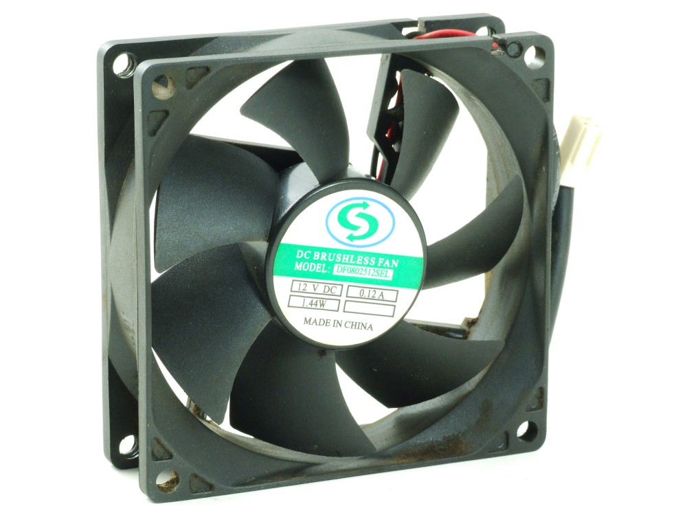 LC Power DF0802512SEL Brushless Cooling Fan PC Lüfter 2-Pin 80x80x25mm ...