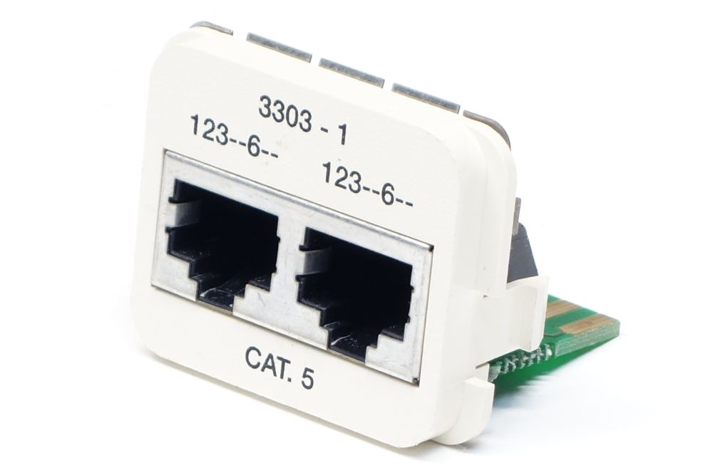AMP Netconnect 3303-1 Ethernet Module 183468-1 2x Cat. 5 RJ45 CO System ...