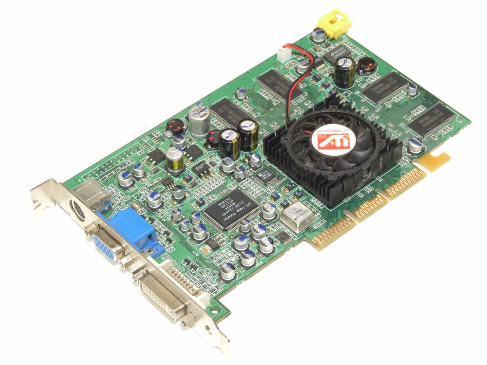 ATI Radeon 8500 128MB DDR AGP Graphics Card/Grafikkarte VGA DVI 1024 ...