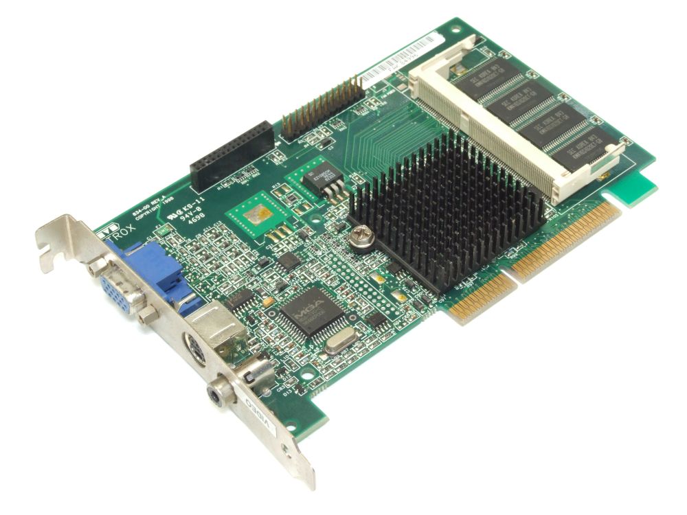 Matrox Mystique 8MB AGP Retro Vintage PC Multimedia Card TV-Out G2 ...