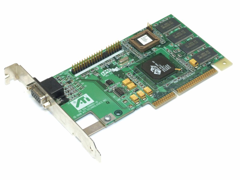 ATI Xpert98 Rage Pro Turbo 8MB AGP Retro Vintage PC Graphics Card 109-49800-10