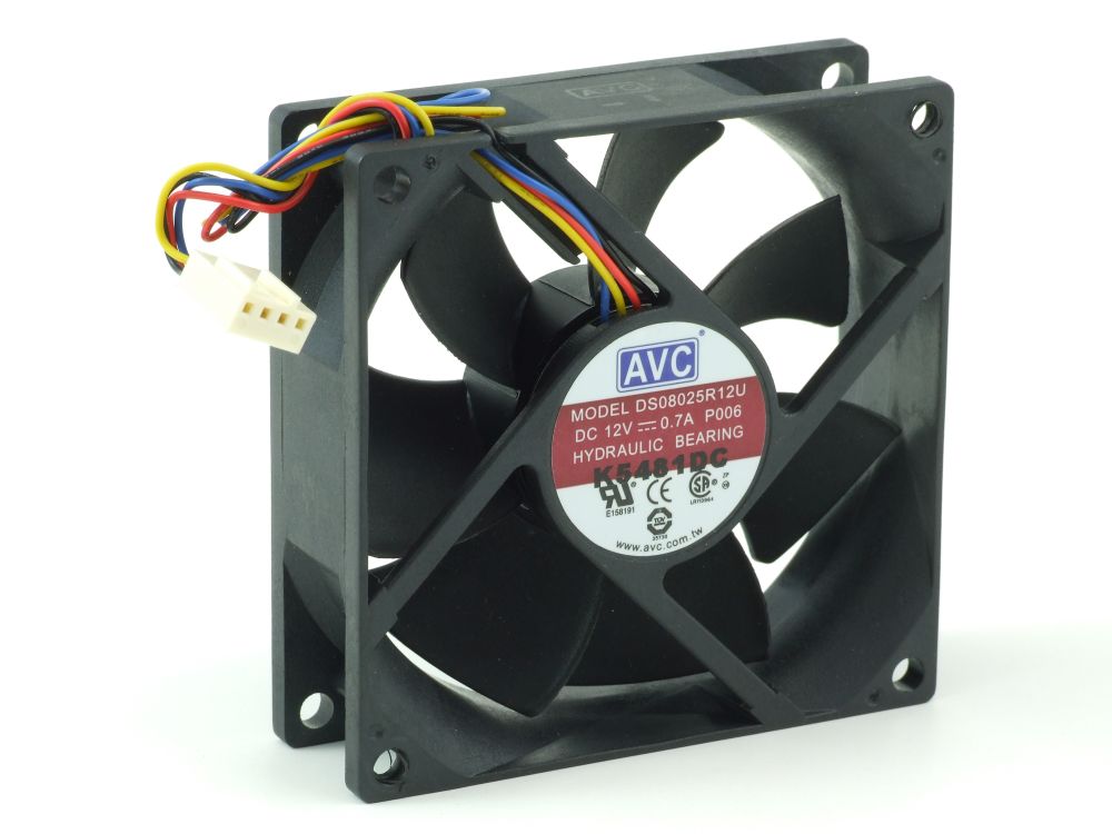 AVC DS08025R12U CPU Fan Ventilator/Prozessor-Lüfter 80x80x25mm 12V 0.70A 4-Wire