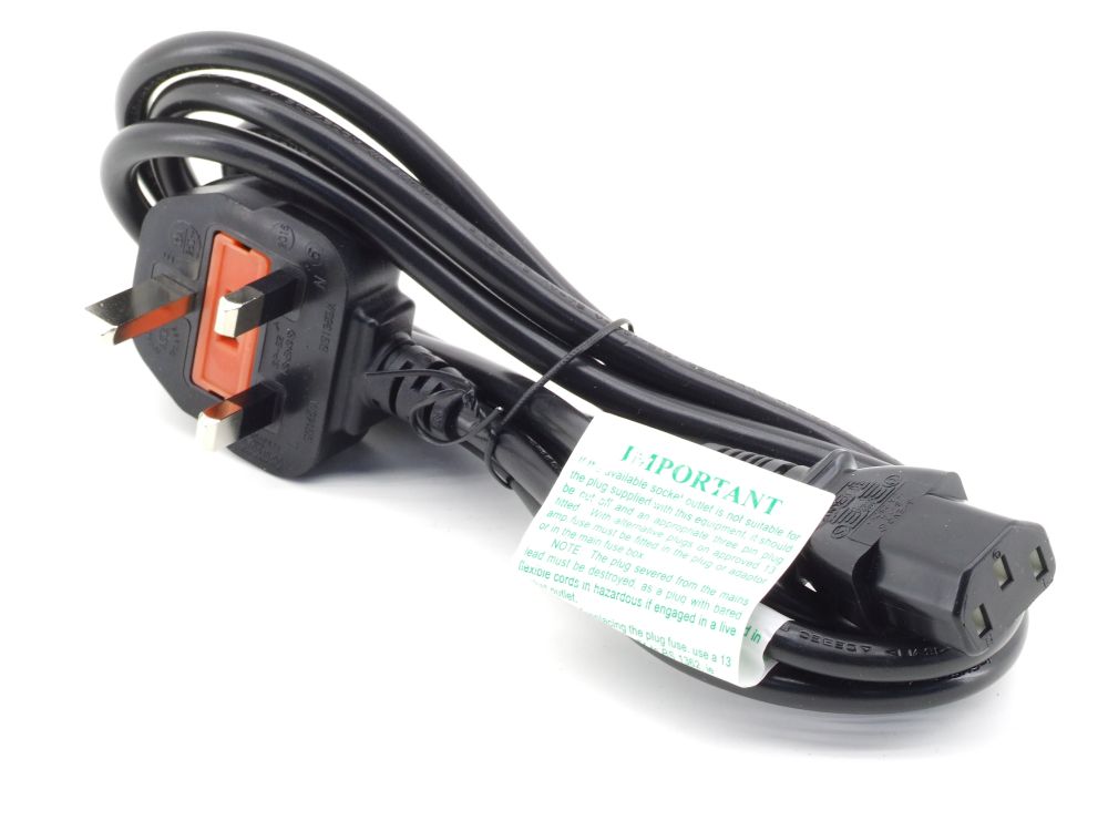 Fused Power Cable Cord Strom Kaltgeräte Kabel C13 1.8m UK England ...
