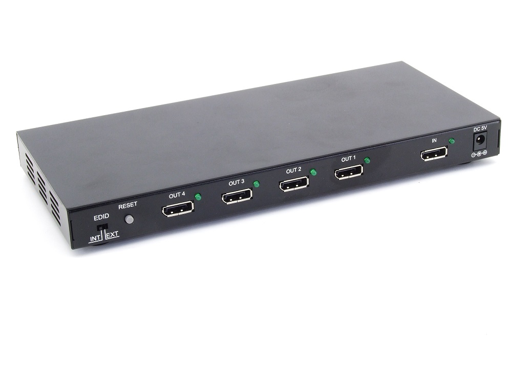 Lindy 4-Port Display Port DP Splitter Verteiler 4-fach 38404 1x Input ...