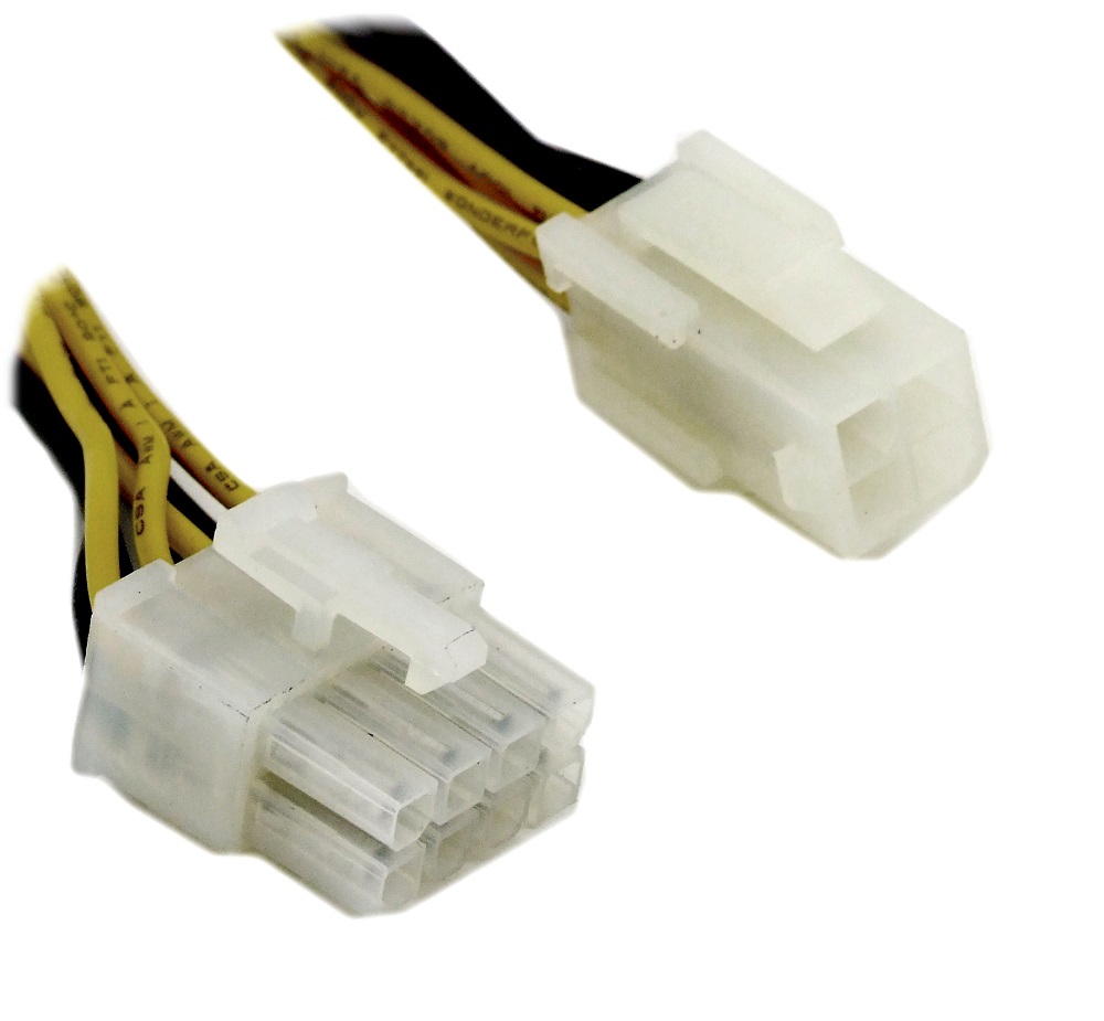 4-Pin ATX 12V CPU Power Cable to 8-Pin Adapter 4-pol. zu 8-pol. Strom ...