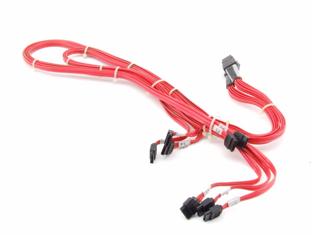 Molex 2x SFF-8087 Mini SAS to 8x SATA Kabel Cable 95cm LSI 3Ware RAID ...