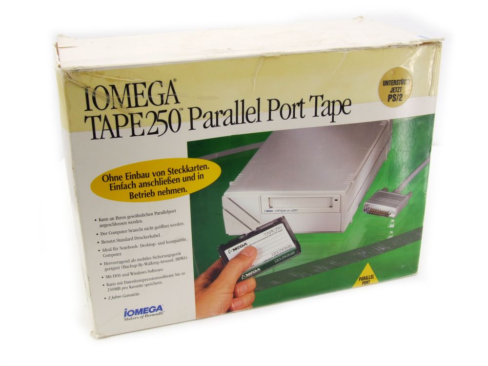 Iomega TAPE250 External Tape Drive externes Band-Laufwerk LPT Parallel ...