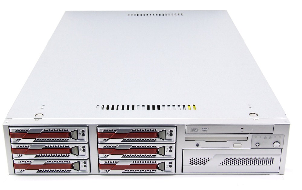 Transtec SC-823T 19 Zoll Rack Server-Gehäuse Silber 2HE 6x SAS ...