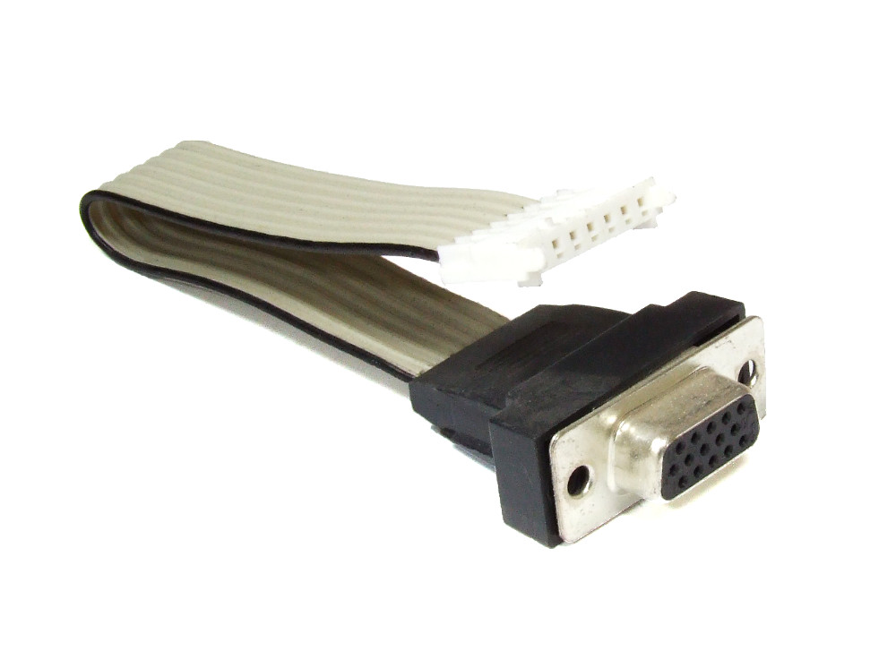 HD-15 VGA Ribbon Cable to 7-Pin Connector Female/ Adapter Buchse Kabel ...