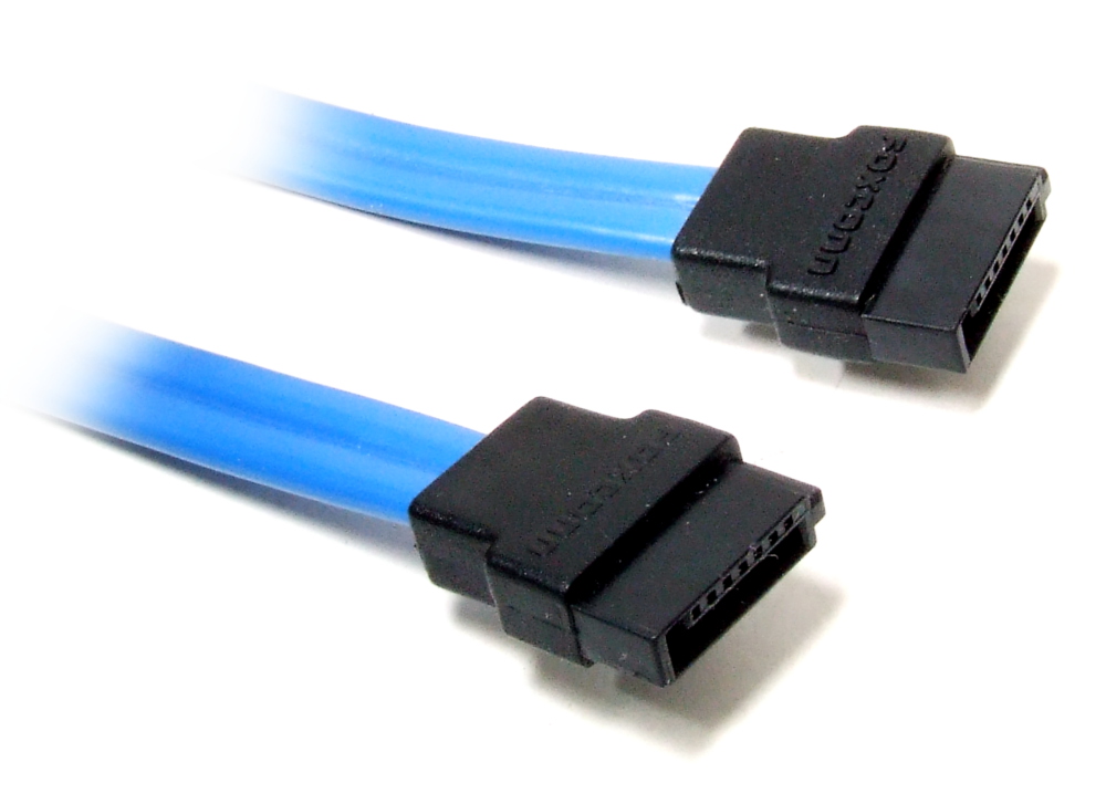 5x 7-Pin Straight Serial ATA SATA Data Hard Drive Cable Blue / Daten ...