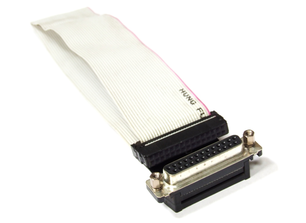 D-Sub DB-25 Female to 30-Pin IDE Connector Ribbon Cable / Flachband ...
