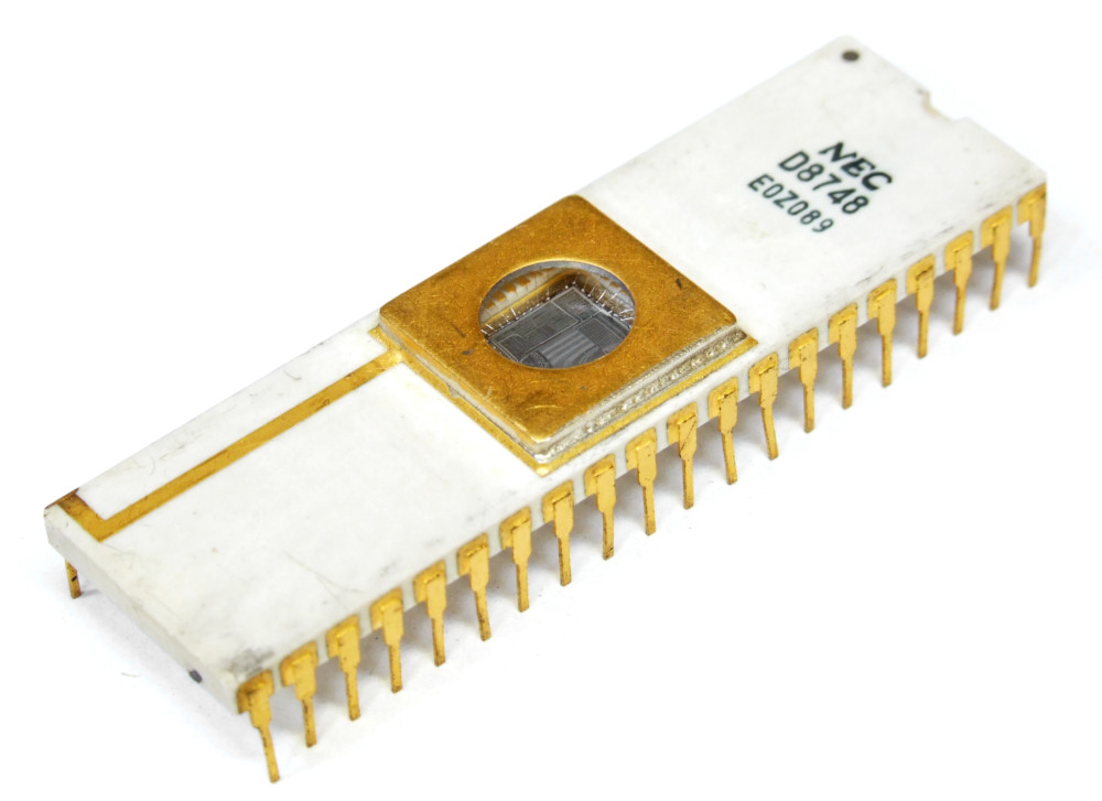 NEC D8748 8-Bit Microcontroller 64x8 RAM 1Kx8 UV-EPROM 21V Ceramic DIP ...