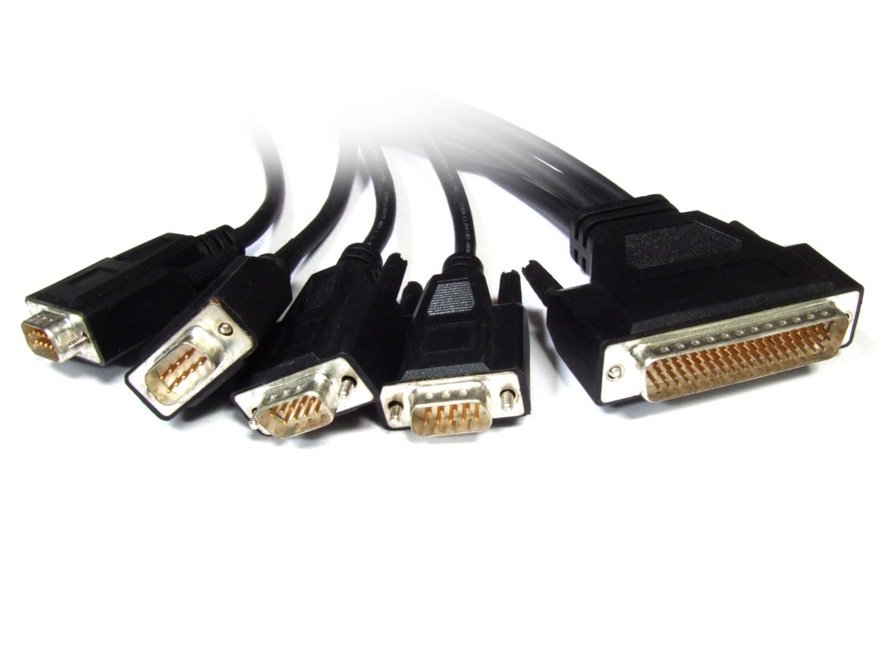 D-Sub DB-78-Pin HD78 to 4x RS-232 DB9 Male Connector Computer Cable ...