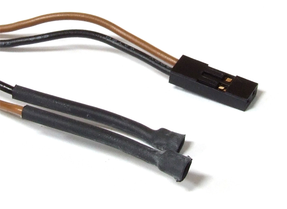 2-Pin Header Crimp Connector Female Terminal Power Twin Cable Brown ...