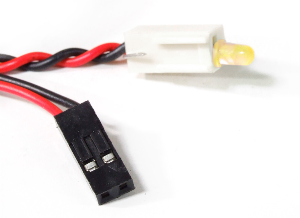 Pre-Wired 2-Pin 3mm Yellow Power LED Cable / PC Computer Kabel Leucht ...