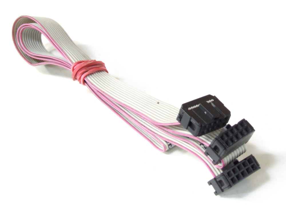 10-Pin IDC Flat Ribbon Cable 3-Connector / Flachband-Kabel 10-polig 3 ...