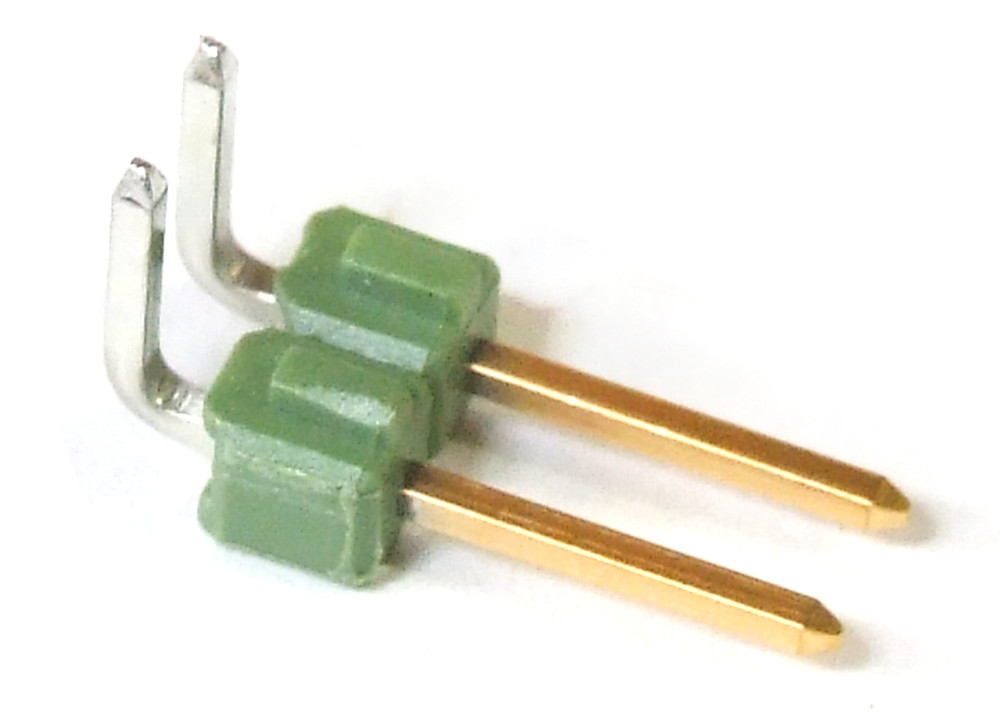 2x 2-Pin 2.54mm Single Row Angled Male Header Connector / Stiftleiste ...