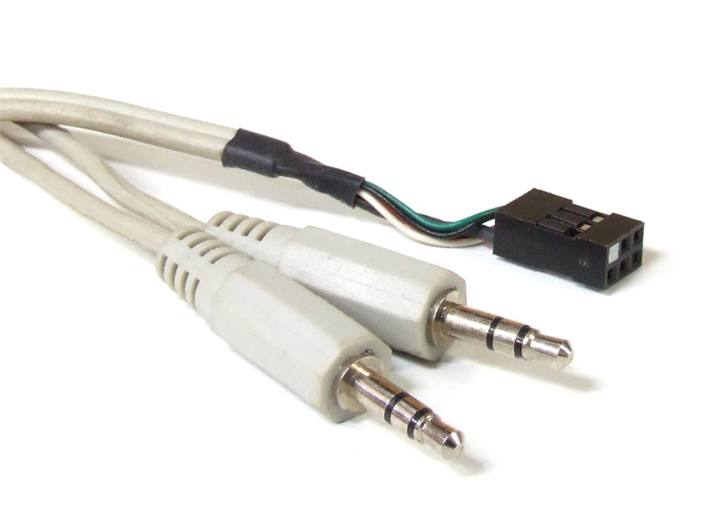 3.5mm Audio Mic Jack Plug Internal 6-Pin 5-Wire Cable / Anschluss Kabel ...