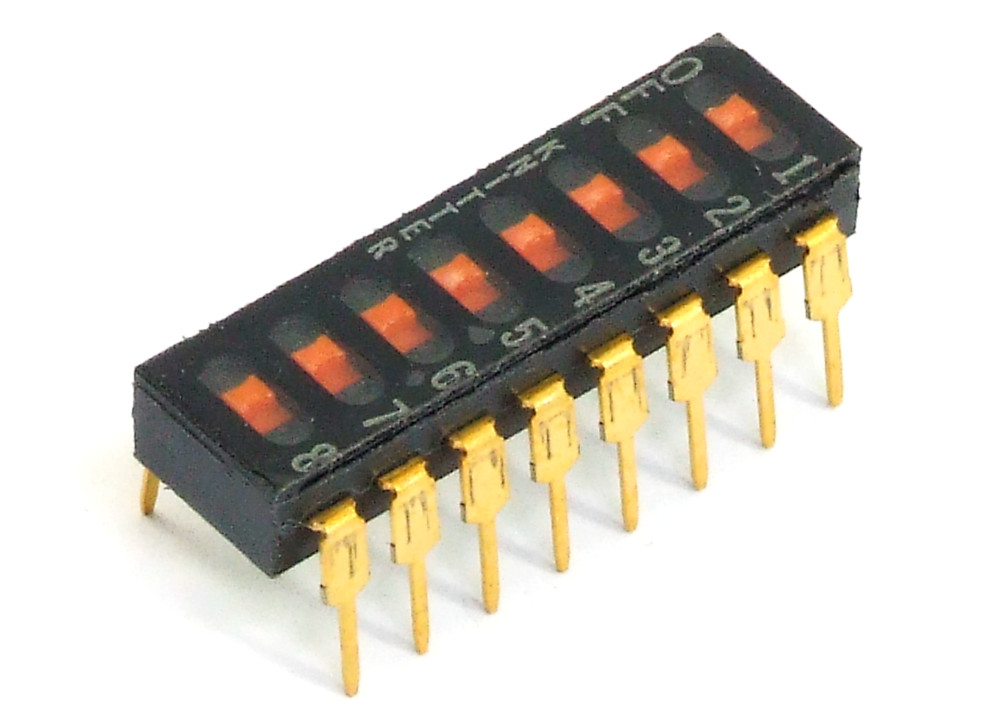 Knitter Switch DBS Slide DIP Switch 8-Positions DIP-Schalter 24V 25mA ...
