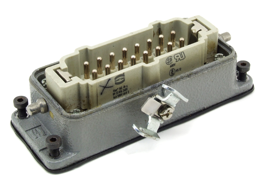 16A 500V Harting HAN 16E-M-s Maschinen-Stecker Industrial Mounting Connector