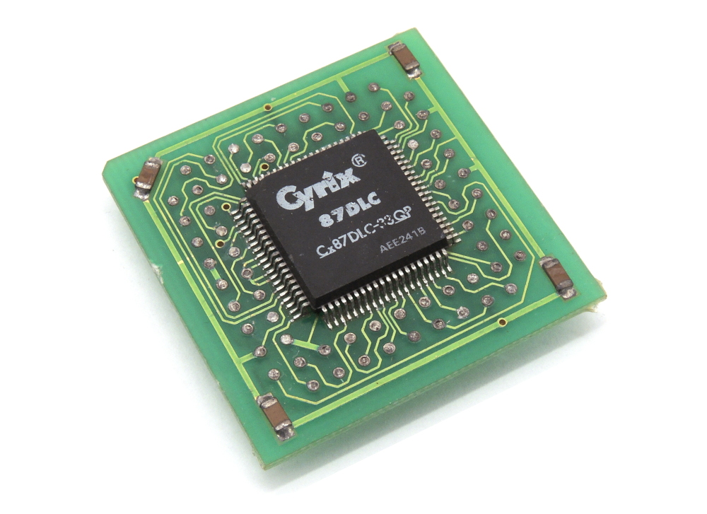 Cyrix 87DLC Cx87DLC-33QP 33MHz QFP-80 PGA-68 Adapter Co-Processor CPU ...