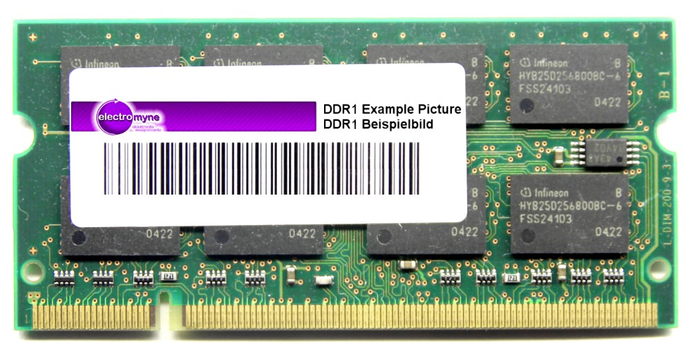 1GB Kingston DDR1 Laptop RAM PC3200 400MHz so-Dimm 200-Pin RMN1-400/0 ...