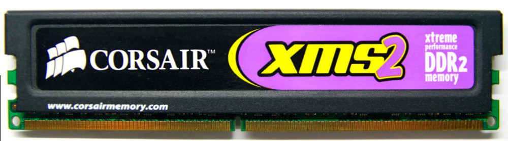 1GB Corsair XMS2 DDR2 RAM PC2-5400U CL4 675MHz 4-4-4-12 @ 1.9V CM2X1024 ...