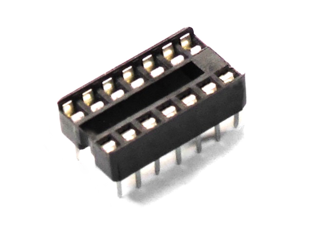 DIL DIP-14-Pin Pol IC Chip Socket Holder Narrow / Sockel Fassung schmal ...