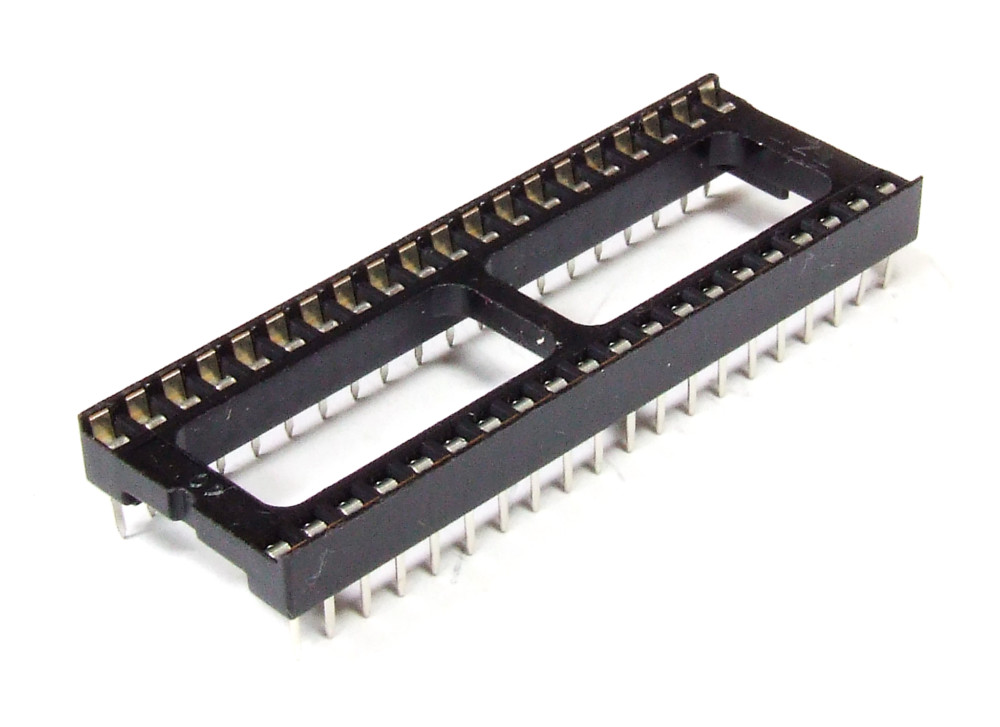 5x DIL DIP-40-Pin Pol IC Chip Sockets Solder Adapter / Sockel RM 2.54mm ...